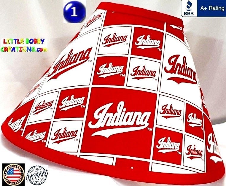 INDIANA UNIVERSITY LAMP SHADE - 4 Fabric Options - Each Available in 23 ...