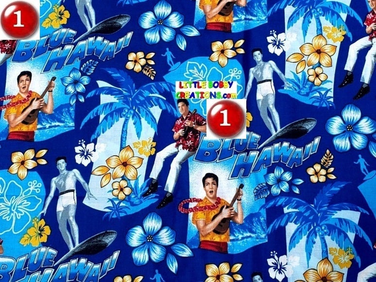 ELVIS BLUE HAWAII LAMP SHADES - 13 Shade Fabric Options - Each ...