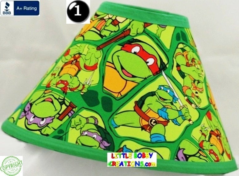 TEENAGE MUTANT NINJA TURTLES LAMP SHADE - 2 Shade Fabric Options - Each ...