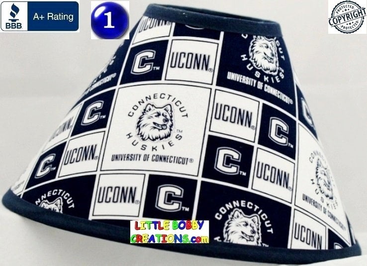 UNIVERSITY of CONNECTICUT LAMP SHADE - 1 Fabric Option - Available in ...