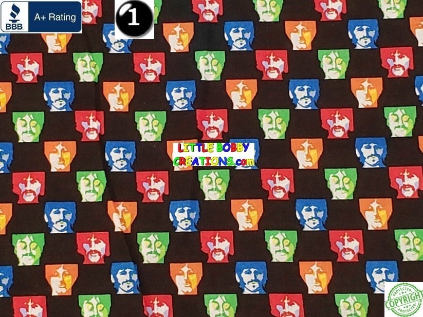 THE BEATLES LAMP SHADES - 4 Shade Fabric Options - Each Available in 23 ...