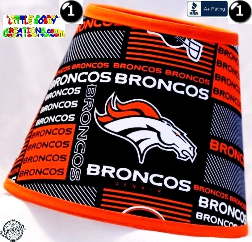 DENVER BRONCOS LAMP SHADE - 11 Fabric Options - Each Available in 23 ...