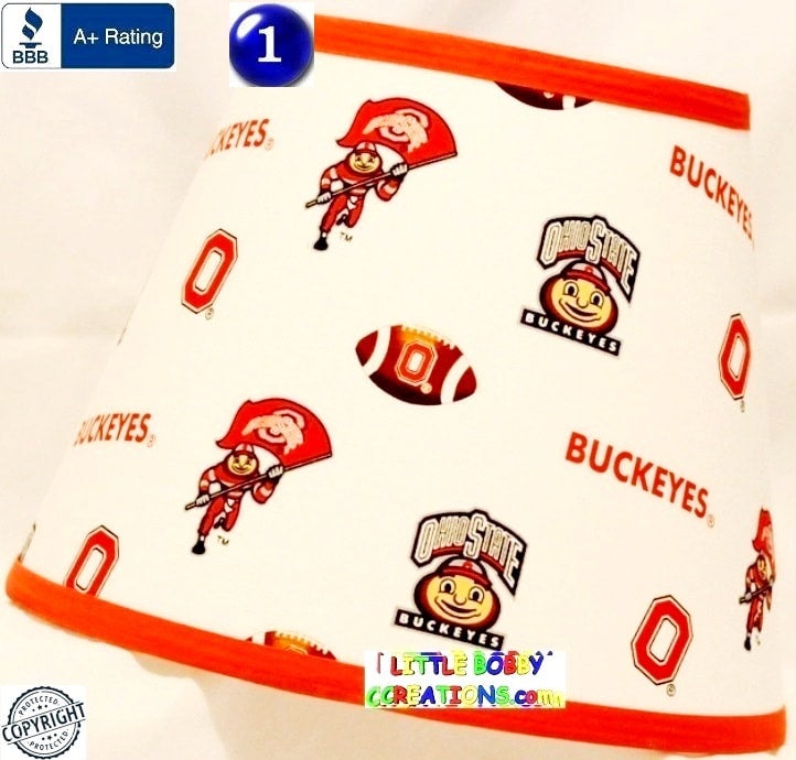 OHIO STATE UNIVERSITY LAMP SHADE - 4 Fabric Options - Each Available in ...