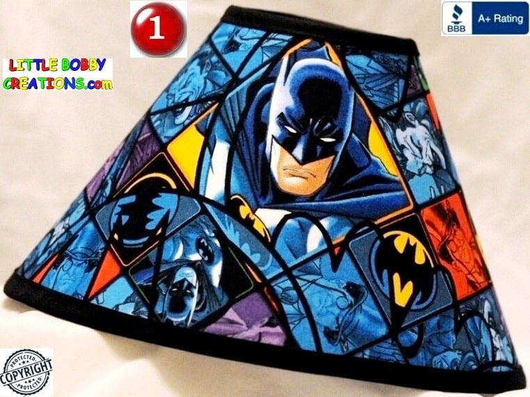 BATMAN LAMP SHADE (Listing 1 of 2) - 50 Shade Fabric Options - Each ...