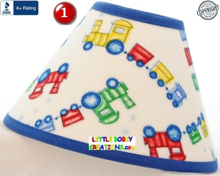 KIDS TRAIN LAMP SHADE - 11 KIDS TRAIN Shade Fabric Options - Each ...