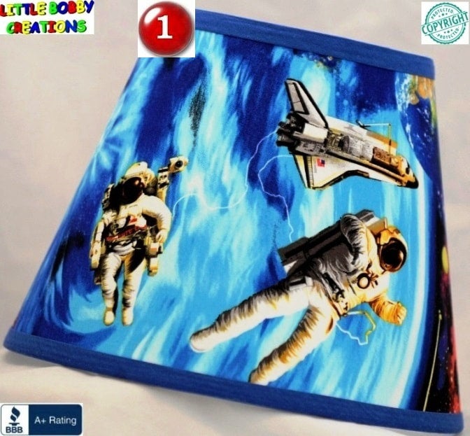 ASTRONAUT SPACE SHUTTLE LAMP SHADE - 26 Shade Fabric Options - Each ...