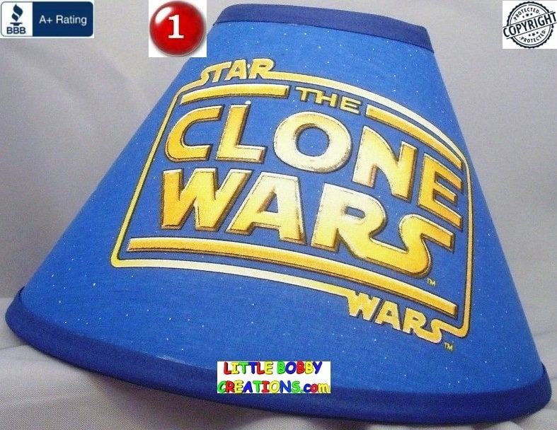 STAR WARS CLONE WARS LAMP SHADES - 6 STAR WARS CLONE WARS Lamp Shade ...